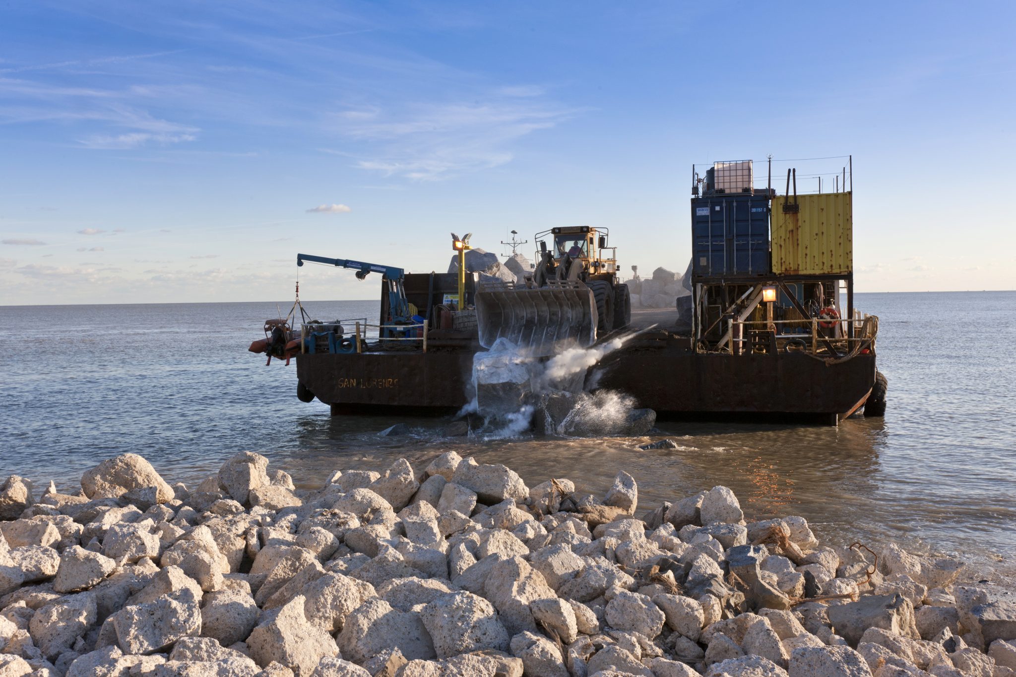 Rock delivery escalates sea defence works - Shaping Portsmouth