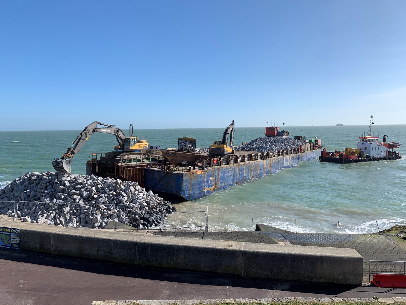 Rock floods in for sea defence work - Shaping Portsmouth