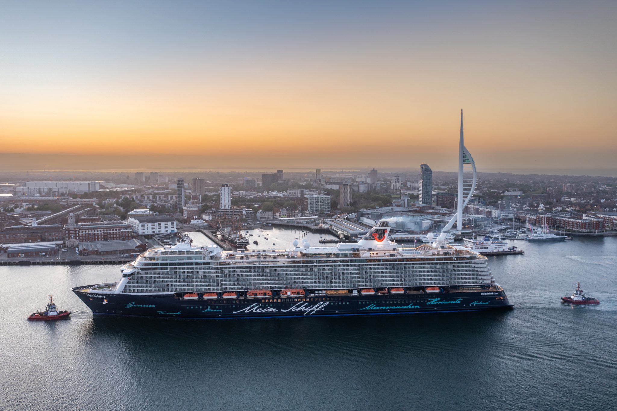 TUI cruise vessel becomes largest ship ever to sail into Portsmouth ...